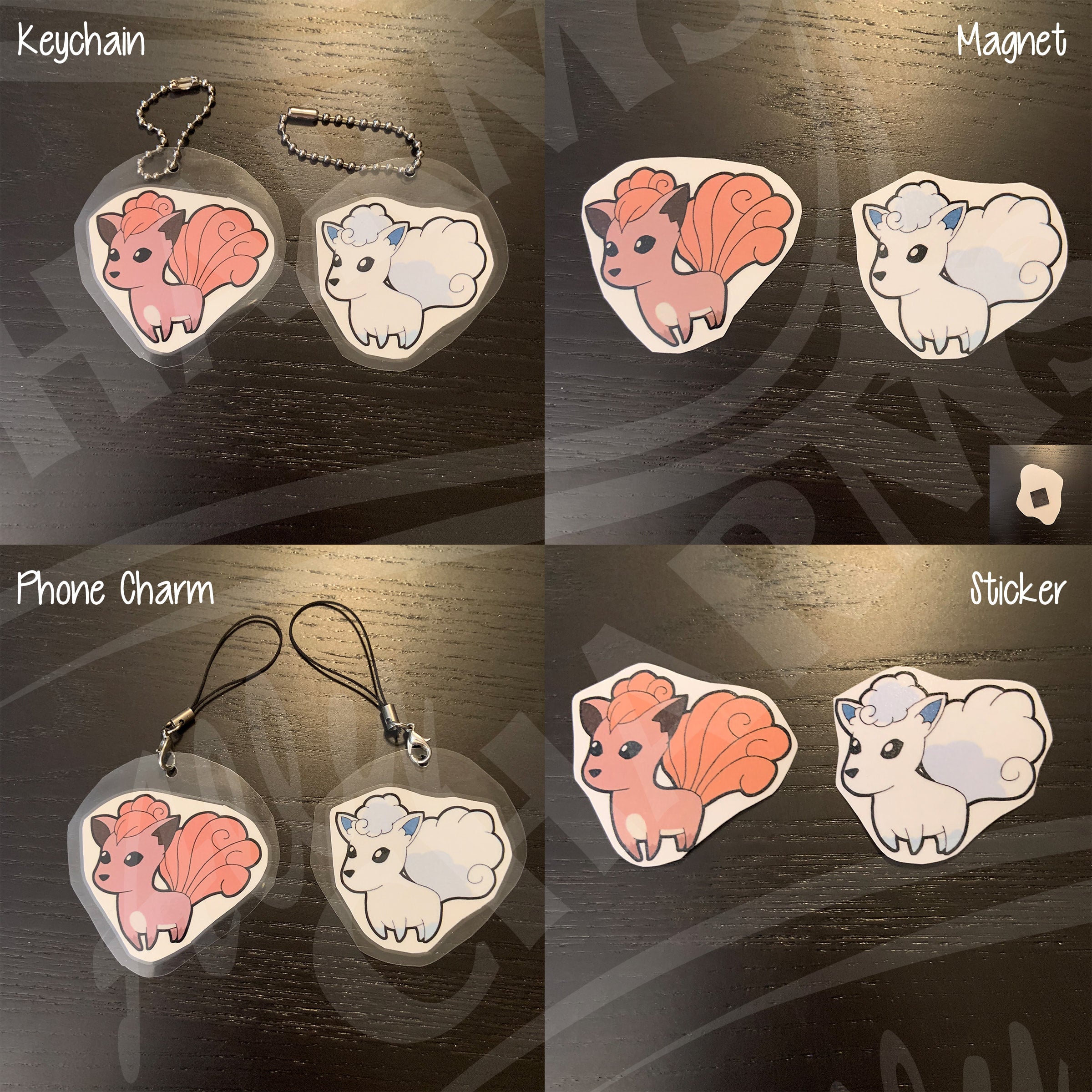 Ninetails And Vulpix Chibi